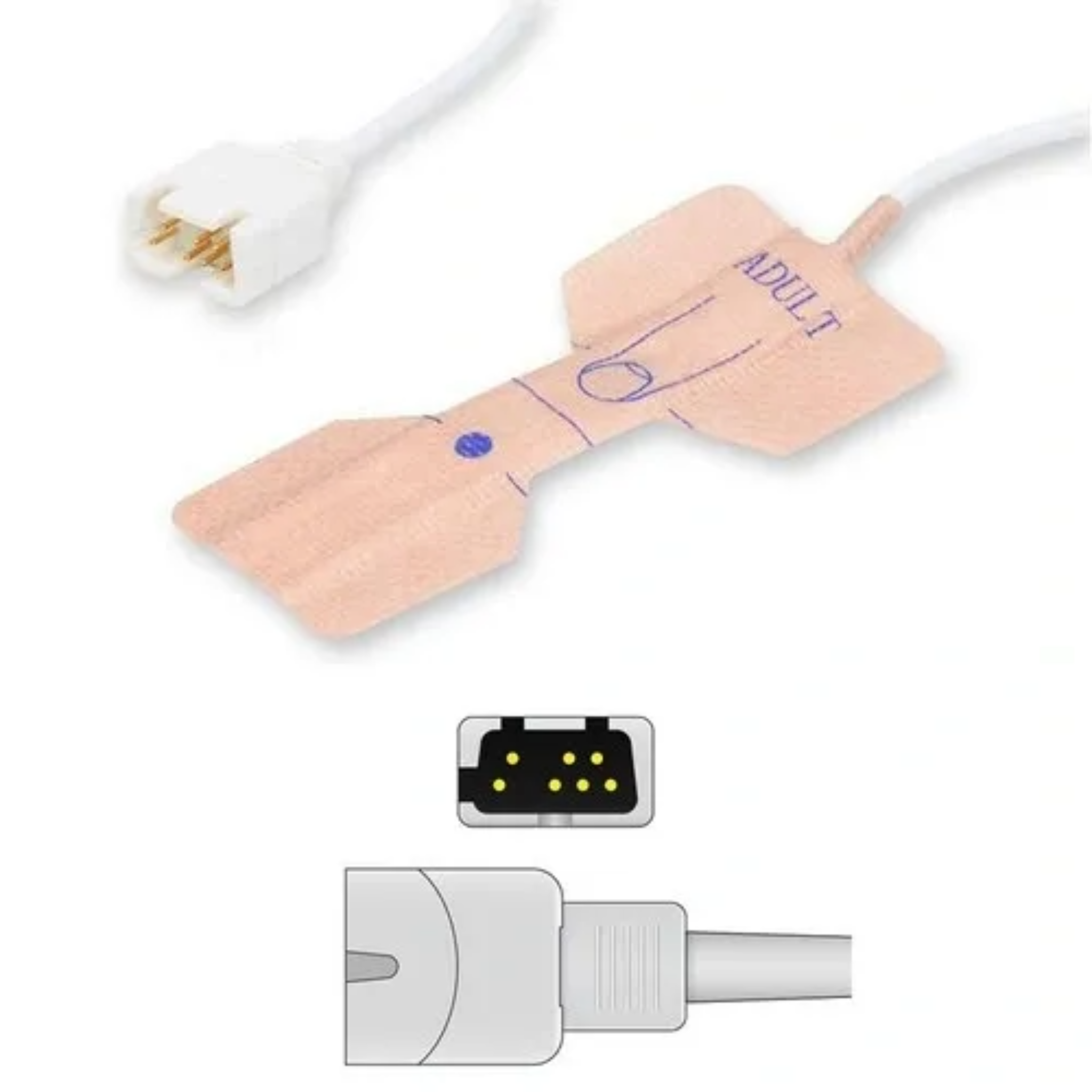 Masimo 1774 Compatible Disposable Adult SpO2 Sensors – 24/Box – Ology ...