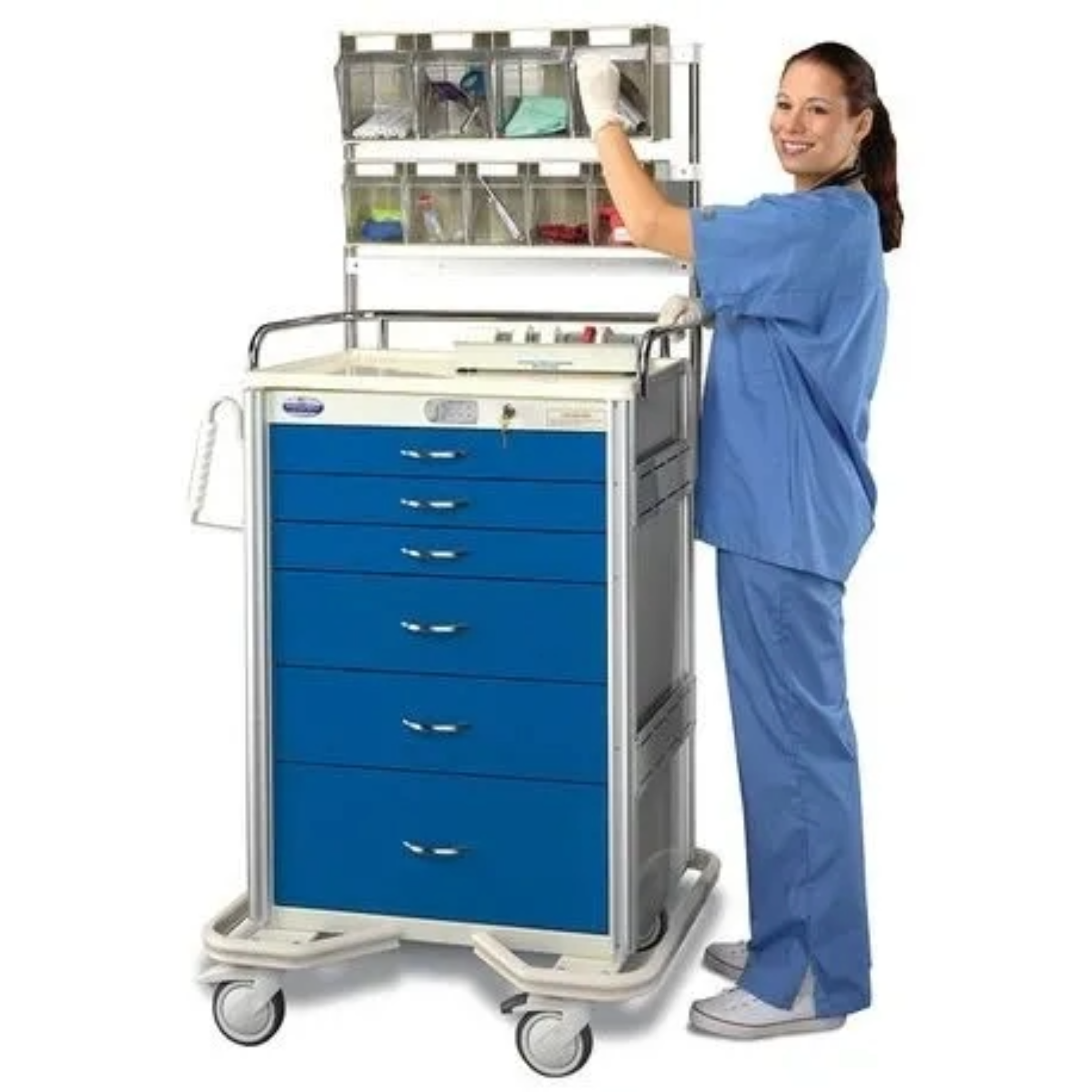 Armstrong Medical Aluminum Cart – 7-Drawer Electronic Touchpad, Deep B ...