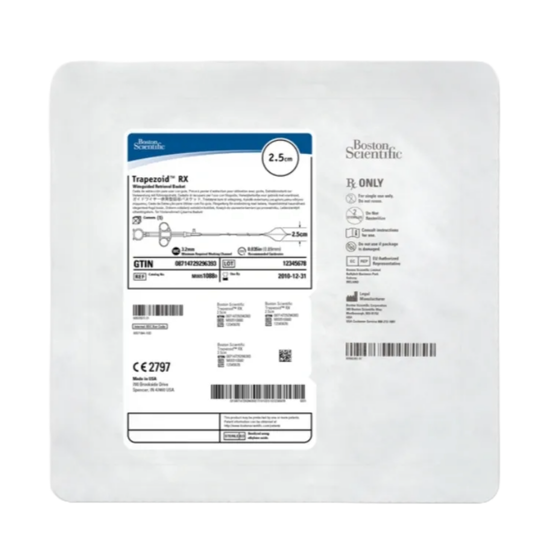 Boston Scientific M00510890 Trapezoid RX Wire-Guided Retrieval Basket ...